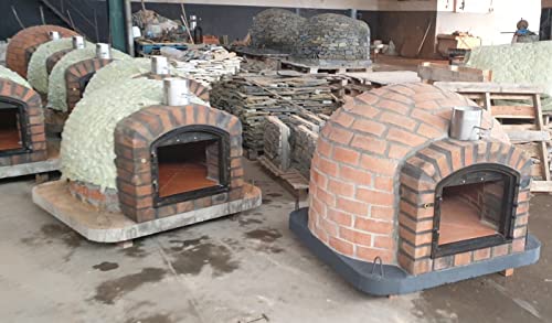 Authentic Pizza Ovens Rustic Lisboa Traditional Brick Premium Pizza Oven, Wood Fire Outdoor Oven