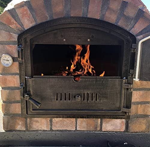 Authentic Pizza Ovens Rustic Lisboa Traditional Brick Premium Pizza Oven, Wood Fire Outdoor Oven