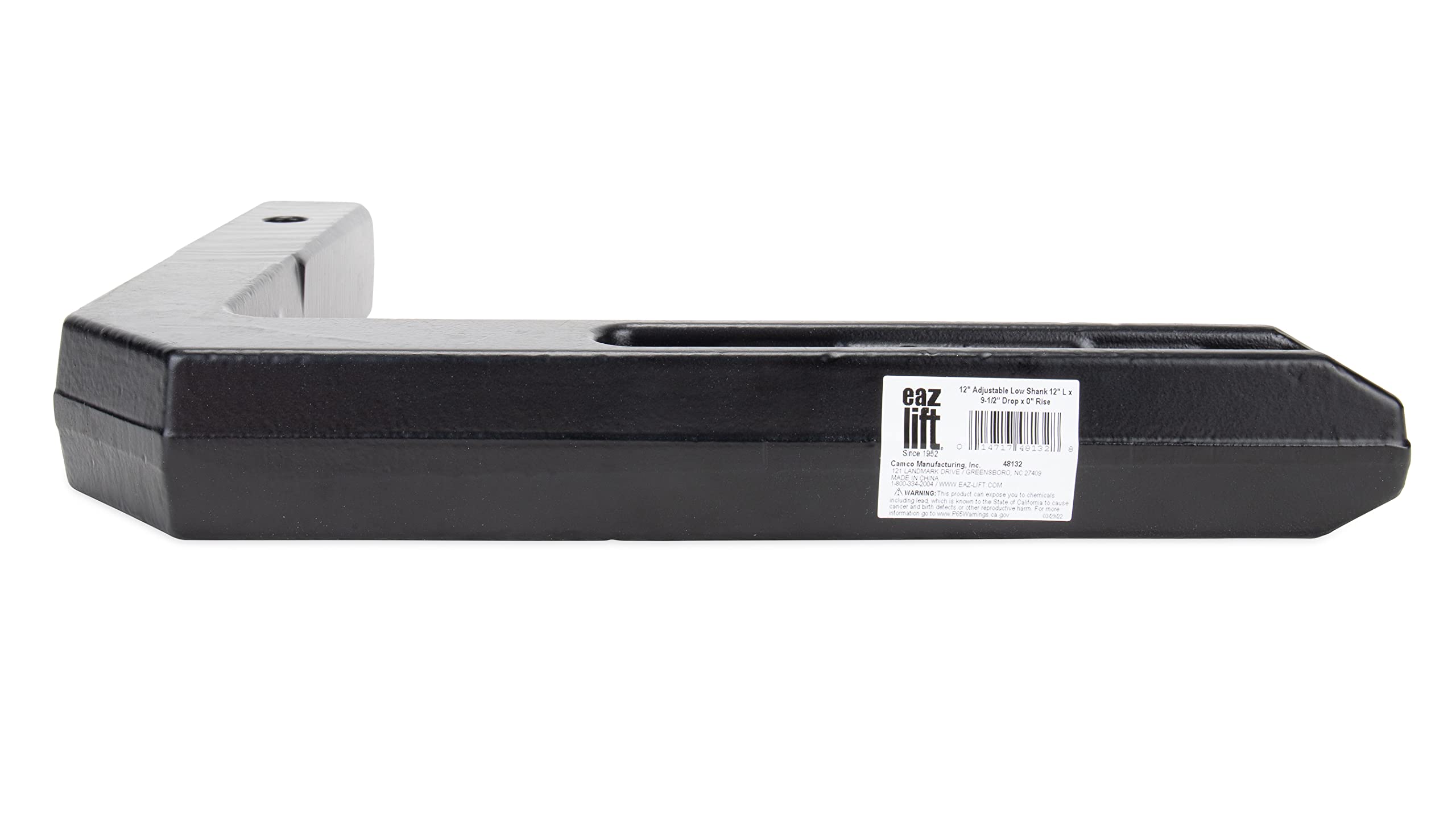 Camco EAZ-Lift Ball Mount Shank | Features an Adjustable Design, Powder-Coated Finish, and Fits a 2-inch x 2-inch Receiver (48132)