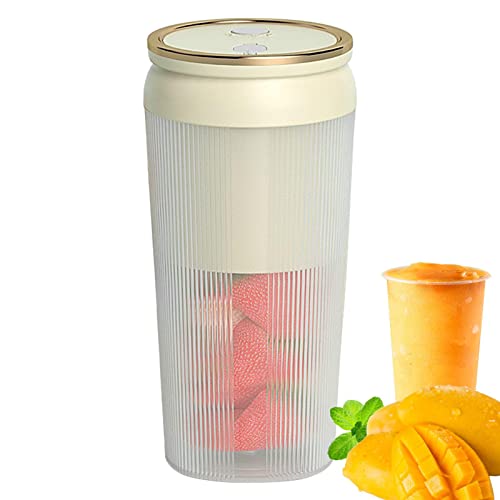 Blenders, Portable Smoothie Juices Blender, USB Rechargeable 300ml Juice Mixer with Four Stainless Steel Blades, Powerful Electric Motor Blender for Home, Sports, Outdoors Travel