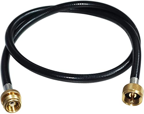 DOZYANT 4 Feet Propane Torch Extension Hose for Propane Tree Distribution Tree Post Assembly 1" x20 Male Throwaway Cylinder Thread - T and Y Connector