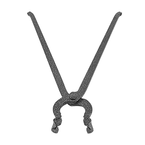 Blacksmith 5/8-inch Bolt Jaw Tongs Anvil Vise Forge Tongs for Railroad Spikes, for 5/8-Inch Round & Square Bar