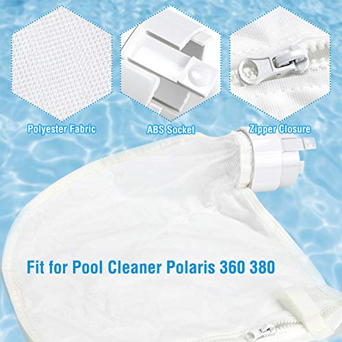 Romalon Fit Compatible with Polaris Bags All Purpose Filter Bag Replacement Parts for 360 380 Pool Cleaner Bags 2pack