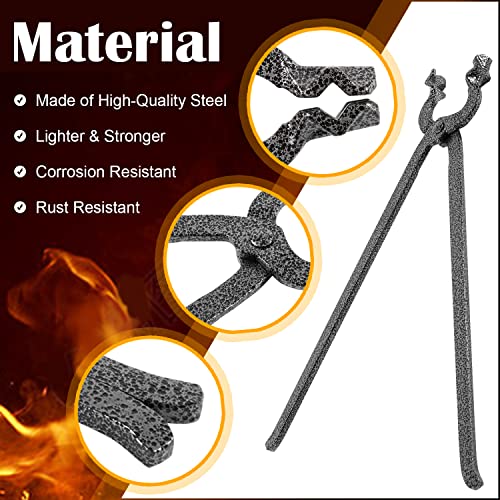 Blacksmith 5/8-inch Bolt Jaw Tongs Anvil Vise Forge Tongs for Railroad Spikes, for 5/8-Inch Round & Square Bar