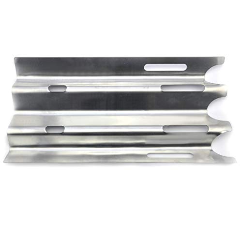 Hisencn 3pack Stainless Heat Plate Shield Tent BBQ Burner Cover Flame Tamer Deflector Diffuser Replacement Parts for Vermont Castings VM400, Jenn-Air JA460, JA580 Gas Grill Models 14 1/2 x 7 1/4 inch