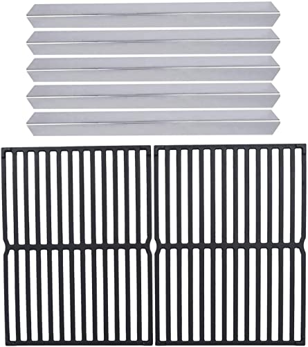 GasSaf Parts Kit Replacement for Weber 7534 7522, Spirit 500, Genesis Silver A, Spirit 200 Series E200, E210, S200, S210 with Side Control Knob, 21.5 inch Flavorizer Bars and 15 inch Grill Grates