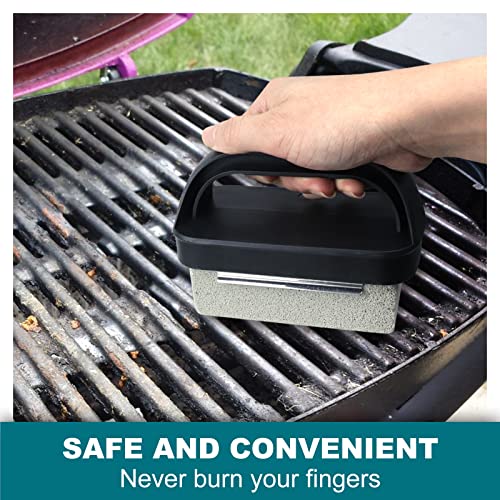 Griddle Cleaning Kit for Blackstone, Heavy Duty Grill Cleaner Kit with Cleaning Stone, Griddle Cleaning Brush with Handle Scouring Pad Griddle Scraper Easy to Clean Flat Top