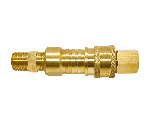 DOZYANT 3/8 Inch Natural Gas Quick Connect Fittings,LP Gas Propane Hose Quick Disconnect Kit, 100% Solid Brass