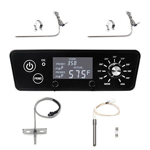 Digital Thermostat Control Board Kit Replacement for Pit BOSS 5 Series Vertical Pellet Smoker with LCD Display , Equipped with Hot Rod Ignitor, RTD Temperature Probe Sensor and Meat Temperature Probes