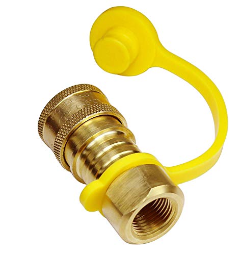DOZYANT 3/8 Inch Natural Gas Quick Connect Fittings,LP Gas Propane Hose Quick Disconnect Kit, 100% Solid Brass