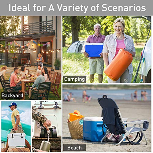 Outsunny 68QT Patio Cooler Ice Chest with Foosball Table Top, Portable Poolside Party Bar Cold Drink Rolling Cart on Wheels with Tray Shelf