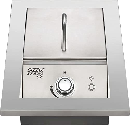 Napoleon Built-In Component - BIB10IRPSS - Single Infrared Drop-In Burner, BBQ Grill, Stainless Steel, Natural Gas, 10-inch BBQ Grill Burner, Perfect Sear, Infrared SIZZLE ZONE™, Sear Station Burner