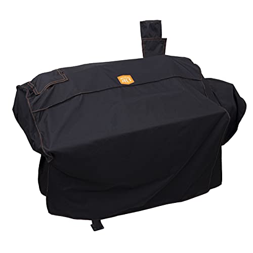 Oklahoma Joe's 2855872P04 Longhorn Reverse Flow Anthem Series Rip-Stop Offset Smoker Cover, Black