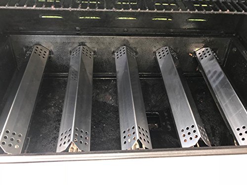 Hisencn Stainless Steel Burner Pipe Tube, Heat Plate Shield Tent, Igniter Electrode Repair KIT Replacement for Kitchen Aid 720-0733A, 720-0745, 720-0745B 4 Burner Gas Grill Models