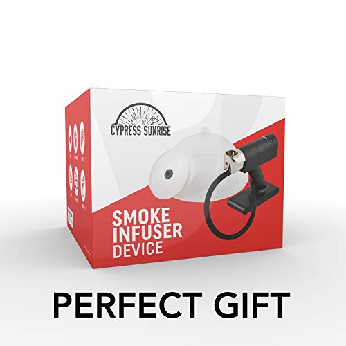 Portable Smoke Infuser Gun with Wood Chips, Hose, Dome and Drinking Lid - Handheld Electric Smoker Machine for Cocktail Drink, Whiskey, Outdoor BBQ, Meat, Pizza and Food Cooking