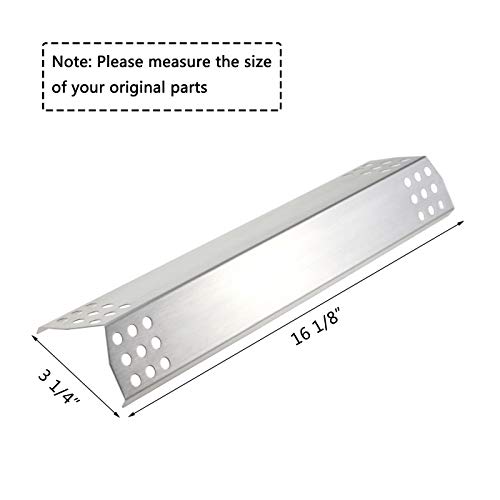 Hisencn Stainless Steel Burner Pipe Tube, Heat Plate Shield Tent, Igniter Electrode Repair KIT Replacement for Kitchen Aid 720-0733A, 720-0745, 720-0745B 4 Burner Gas Grill Models