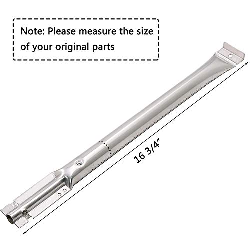 Hisencn Stainless Steel Burner Pipe Tube, Heat Plate Shield Tent, Igniter Electrode Repair KIT Replacement for Kitchen Aid 720-0733A, 720-0745, 720-0745B 4 Burner Gas Grill Models
