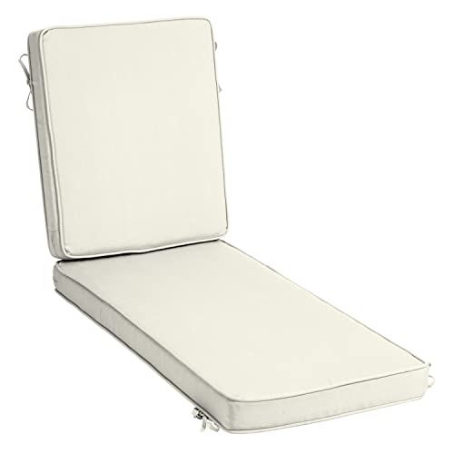 Arden Selections ProFoam Performance Outdoor Chaise Lounge Cushion 46 x 21, Sand Cream