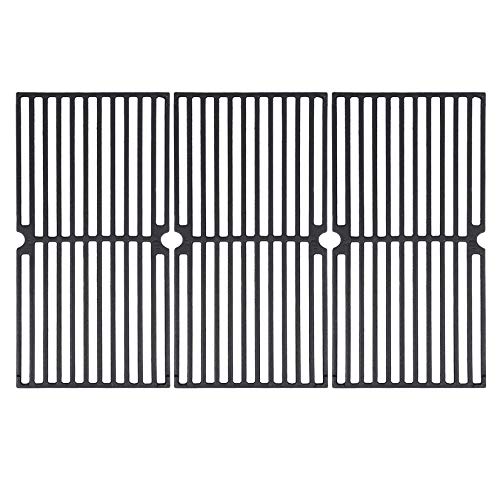 GGC Grill Grates Replacement for Brinkmann 810-8410-F, 810-2410-S, 810-2511-S, 810-2512-S, 810-8411-5, 810-9415-W and Others, 3 PCS Porcelain Coated Cast Iron Cooking Grate(17 3/4" x 8 15/16")