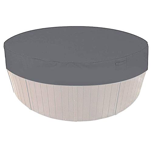 CALIDAKA Outdoor Hot Tub Cover Round Spa Solid Shade Portable Waterproof Moisture Proof Anti UV Foldable, 4 Colors