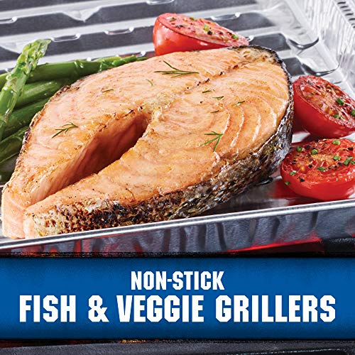 Kingsford Grilling Kingsford Fish and Veggie Aluminum Grill Liners | No More Food Falling Through Grill Grates | Kingsford Grill Accessories, BBQ Accessories | Non-Stick Disposable Grilling Liners