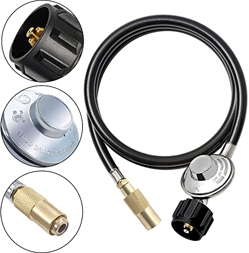 MOFLAME 6FT Propane Regulator with Hose for Blackstone 17" and 22" Adventure Ready Griddle to Connect 10~20lbs Propane Tank