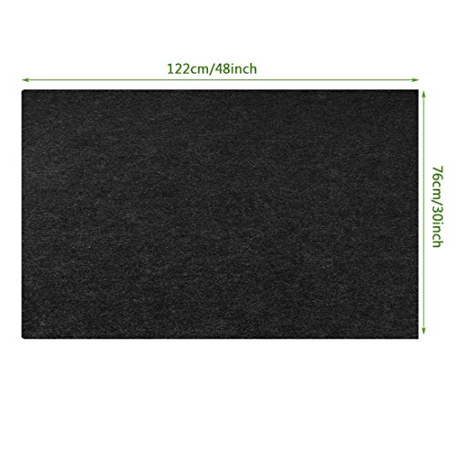 Under Grill Mat, Fire Pit Mat, Fireplace Hearth Rug, Deck and Patio Grill Mat, Non Slip Protection Mat Flame Resistant Pad for Fireplace, Stove Protection
