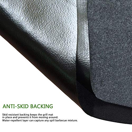 Under Grill Mat, Fire Pit Mat, Fireplace Hearth Rug, Deck and Patio Grill Mat, Non Slip Protection Mat Flame Resistant Pad for Fireplace, Stove Protection