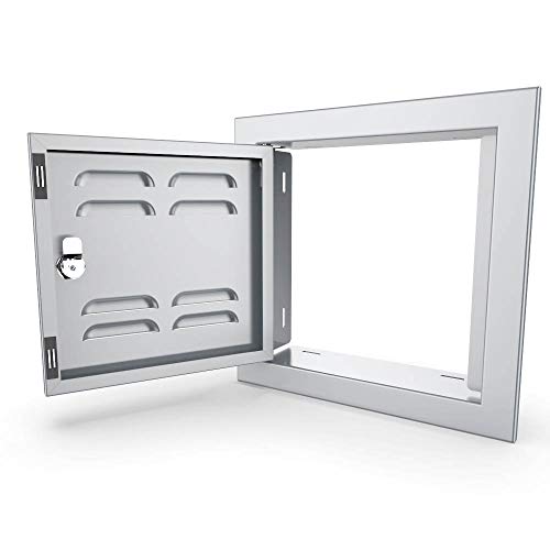 SUNSTONE BA-VSDL12 Signature Series Beveled Frame Access, Grill, Outdoor Cooking Doors, Stainless stel