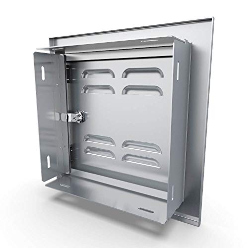 SUNSTONE BA-VSDL12 Signature Series Beveled Frame Access, Grill, Outdoor Cooking Doors, Stainless stel