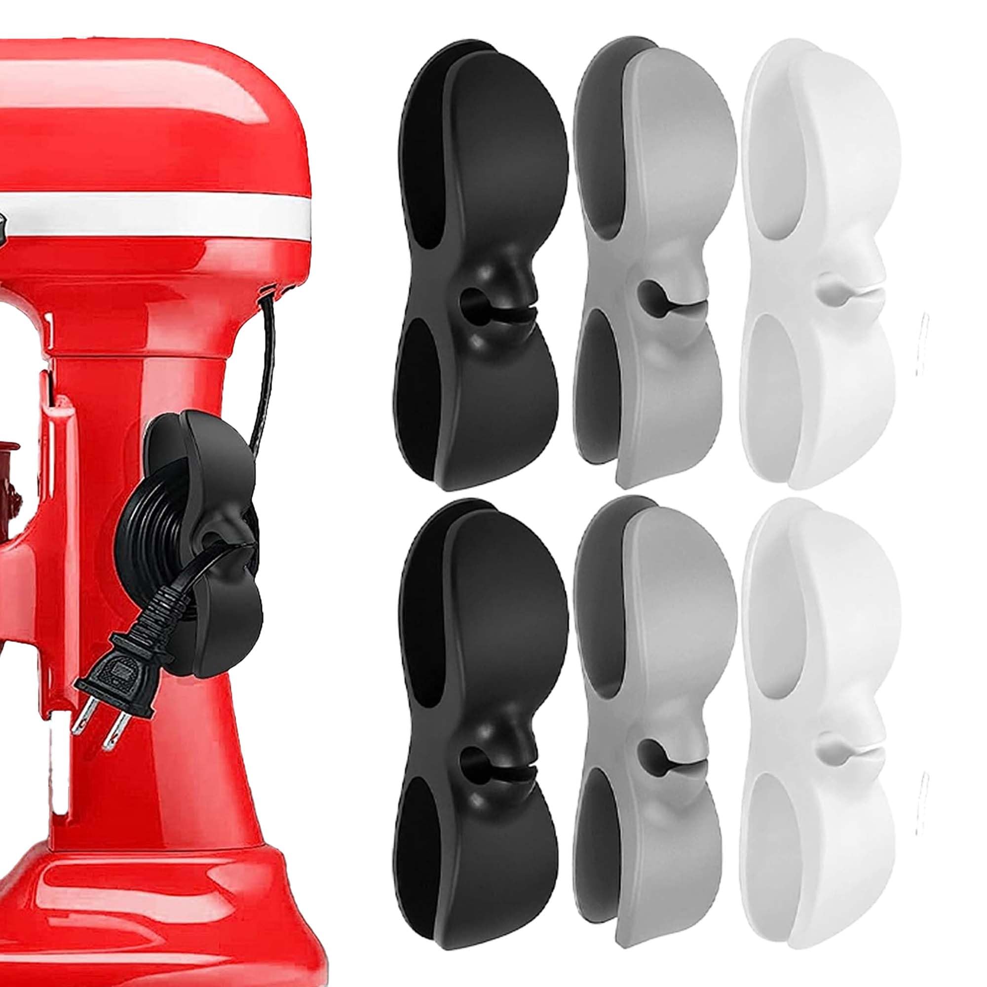 Cord Holder for Home Appliances | Stick-on Kitchen Storage Solutions| 6 Pack Cable Cord Wrapper | Cord Organizer for Office Gadgets, Workshop Tools, Salon Equipment, Clinical Apparatus