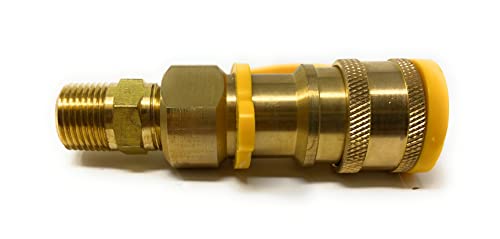 MI MADOL IMPORTS, LLC MADOL 3/8" Natural Gas Quick Connect Fitting [910-583] LP Gas Propane Hose Quick Disconnect Kit, 100% Solid Brass