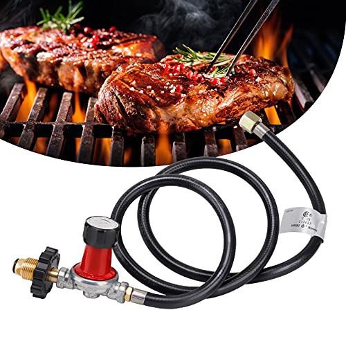 Stanbroil 0-30 PSI High Pressure Adjustable Regulator POL Connection and 48-Inch Hose Assembly Kit