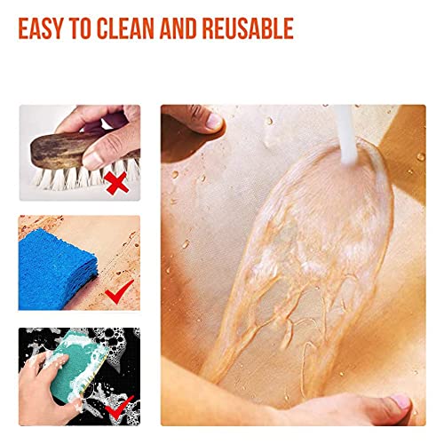 ZCMIAO BBQ Grill Mat, Thickness 0.25mm Non Stick BBQ Mat with Holes Heavy Duty 500 β Grill & Baking Mats (Set of 6), Easy Clean & Use BBQ Accessories, Reusable on Gas Charcoal Electric Grills Black