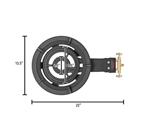 Concord 30" Powder Coated Steel Comal Stand with Stainless Steel Comal and Roadster Single Propane Burner. Great for Discada, Tacos, Street Vendor, Etc.…