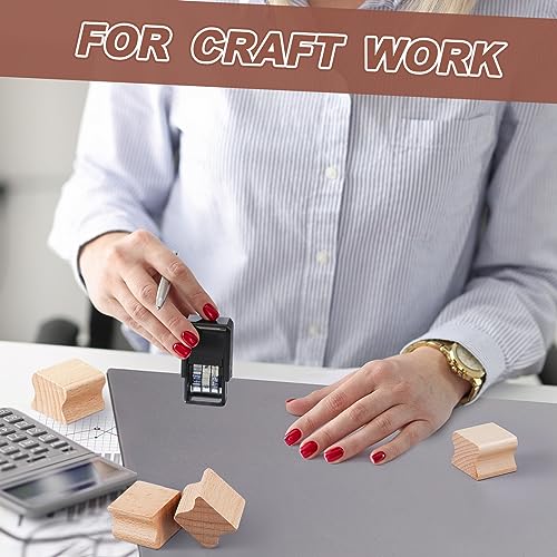 Sasylvia 10 Pcs Blank Hard Wood Rubber Stamp Mounts with A4 Size Grey Rubber Stamp Sheet Laser Engraver Accessories Rubber Stamp Carving Tools Soft Rubber Mat Carving Blocks (Gray, 1 x 1 Inch)