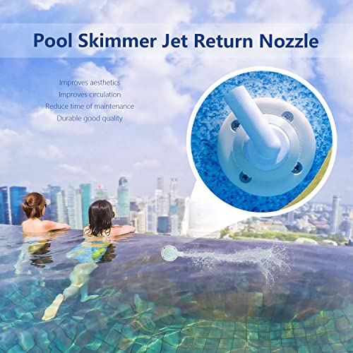 ChangTa Directional Pool Skimmer Jet Return Nozzle Compatible with Inside Most Swimming Pools Hydrostream Return Inlet Fitting Reduce Skimmer Net Maintenance Fits Pool Rakes Skimmers & Nets Parts