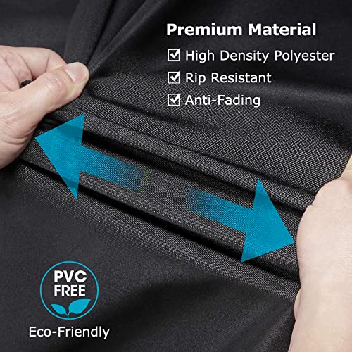 Rolling Cooler Cart Cover, High Density Waterproof 80 Qt Patio Cooler Cover, W34*D19*H31 Inch, Black
