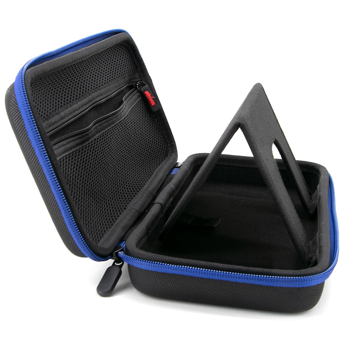 ADVcer Rog Ally Handheld Case, Waterproof EVA Hard Shell Flannel Soft Inner Protective Travel Case with Internal Transformable Game Console Stand, Double Zipper, Carrying Handle for Rog Ally 7" (Blue)