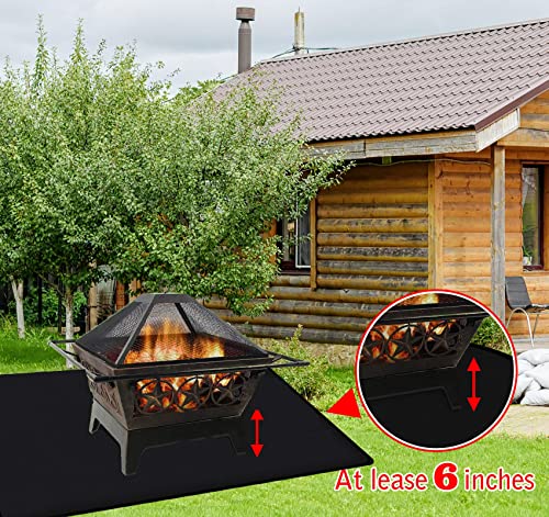 SIRUITON Large Under Grill Mats, 75″x36 inch Under BBQ Mat Protect Decks and Patios from Grease Splatter, Absorbent Oil Reusable and Washable, Fire Pit Ember Mat