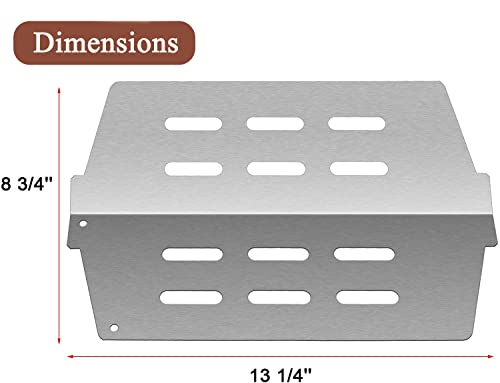 QuliMetal SUS304 Flavorizer Bars SUS304 Grill Burner and #65505 7622 Heat Deflector for Weber Genesis 300 Series (E310 E320 E330 S310 S320 S330) with Front Control Knobs