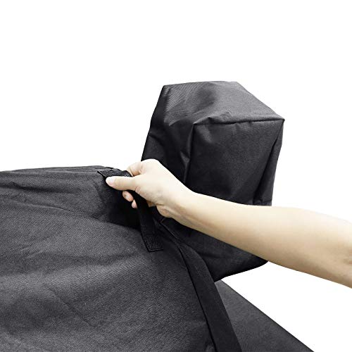 QuliMetal Grill Cover for Green Mountain Daniel Boone Prime WiFi Grills, Full Length GMG Daniel Boone Smoker Cover, 600D Fabric, Black
