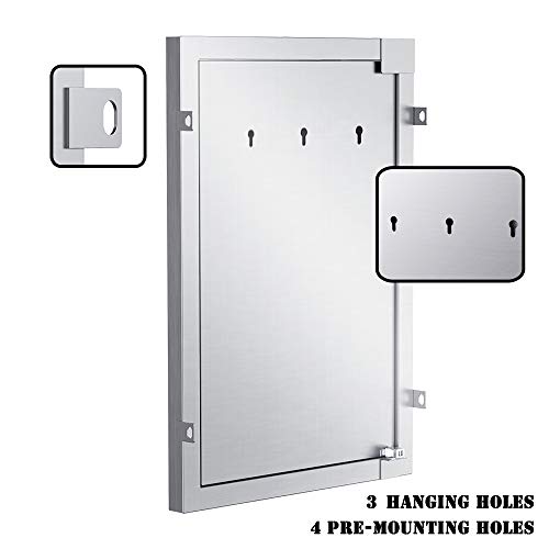 Bonnlo Vertical BBQ Access Door Grill Door Outdoor Kitchen Access Doors for Grills Cabinet Outdoor Grilling Station BBQ Area, Single Wall, 14''W x 20''H
