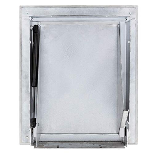 Oswald Supply Midland Style Stainless Steel Trash Chute Door - Bottom Hinged, 12"(W) X 15"(H), Self Closing, Fire Rated & UL Approved