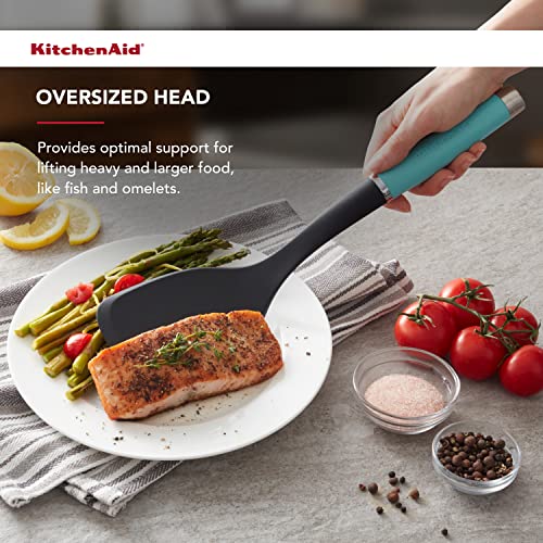 KitchenAid Gourmet Large Solid Turner, one size, Matte Aqua Sky