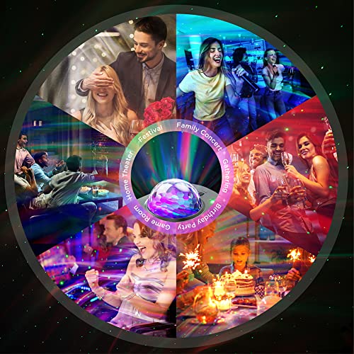 Star Projector & Night Light Projector, 3 in 1 Galaxy Projector with Bluetooth Speaker, with 15 Lighting Modes, Remote Control & Timer, for Kids Adults Decor Bedroom/Party/Gathering/Christmas