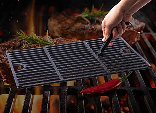 DELSbbq Cast Iron Barbecue Universal Grid Lifter, 8 inch Long hot Surfaces handling Lifter Gripper for Most Charcoal Grills and Gas Grills