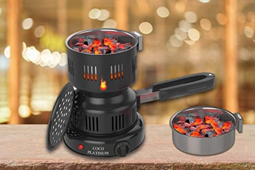 Multipurpose Electric Charcoal Starter - Electric Charcoal Burner Electric Stove - 650W Hot Plate Electric with Stainless Steel Coiled Burner