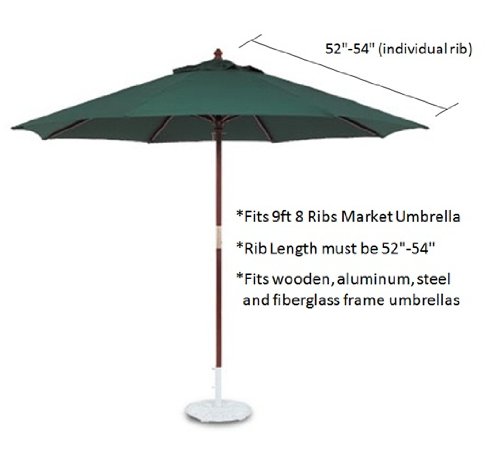 Formosa Covers 9ft Replacement Canopy 8 ribs in Hunter Green (Canopy only)