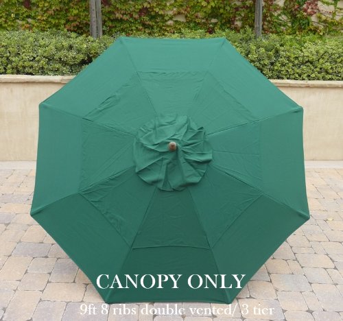 Formosa Covers 9ft Replacement Canopy 8 ribs in Hunter Green (Canopy only)